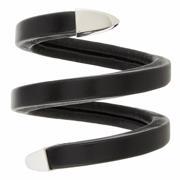 Bottega Veneta | Jewelry | Bottega Veneta Coiled Cuff Bracelet In Nero ...